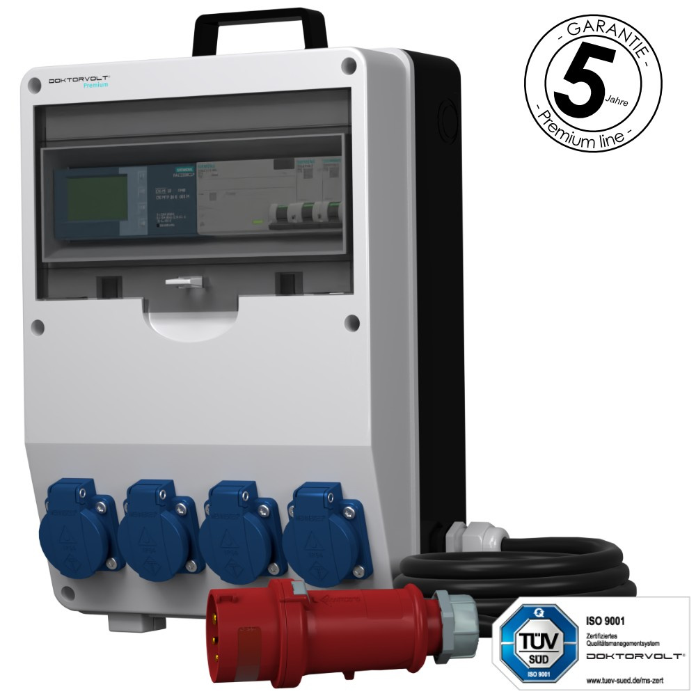 EEG Verteiler pTD-S/FI 4x230V Zähler Kabel Stromverteiler mit SIEMENS Mennekes Doktorvolt DV ...